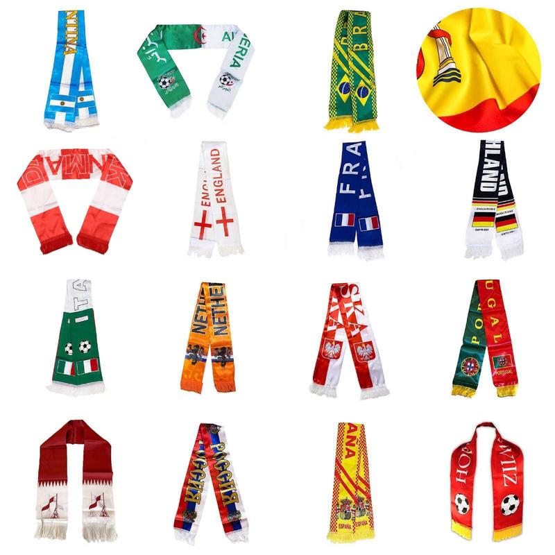 National Team Scarf Soccer Scarf for Men Women 15 National Teams ...