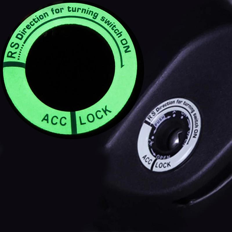 1Pcs Cars Fluorescent Ignition Sticker 3D Luminous Switch Decals ...