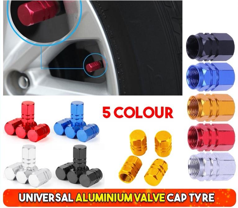 4pcs Universal Aluminium Valve Cap Tyres Penutup Tiup Tayar Kereta ...
