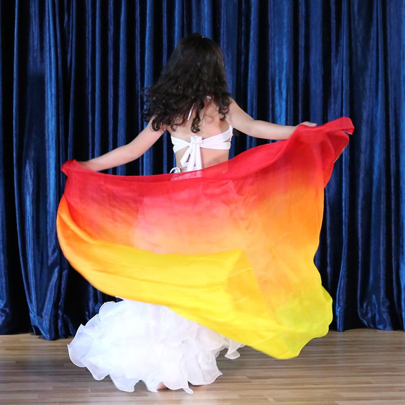 Women'S Belly Dance Gradual Colorful Imitation Silk Veil Dancing ...