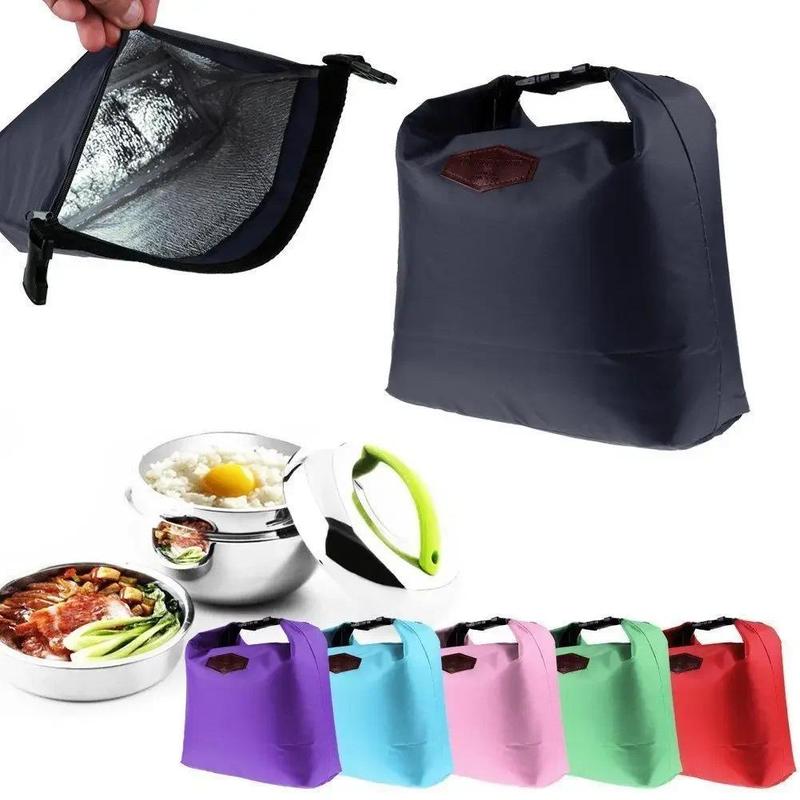 Thermal Insulated Lunch Bag Portable Oxford Cloth Cooler Lunchbox ...