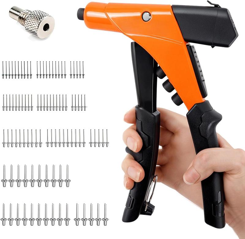 Rivet Gun One-Handed, Professional Pop Rivet Gun Kit with 10 - TikTok Shop