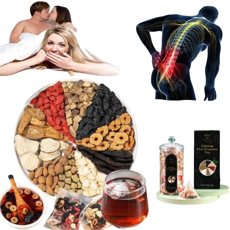 Ginseng 5 treasure tea formula, kidney tealiver tea ,red dat - TikTok Shop