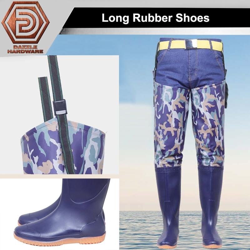 Long rubber shoes water boot long kasut sawah tinggi kasut bendang ...