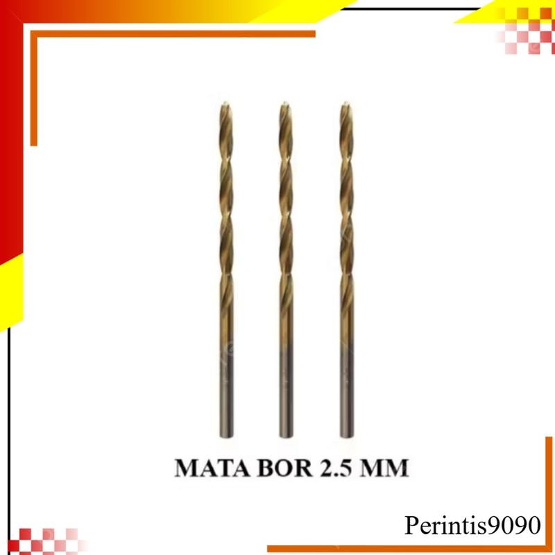 HSS-2.5MM Harga 1pcs Mata bor besi ukuran 2.5mm ujung mata bor runcing ...