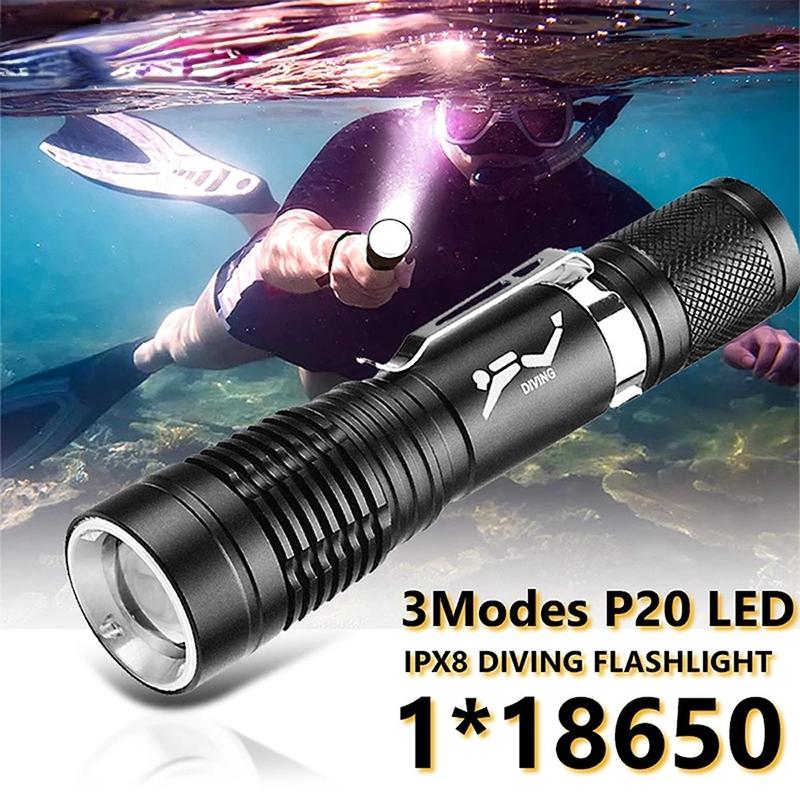 Diving lights portable mini waterproof led torches lights IPx8 - TikTok ...