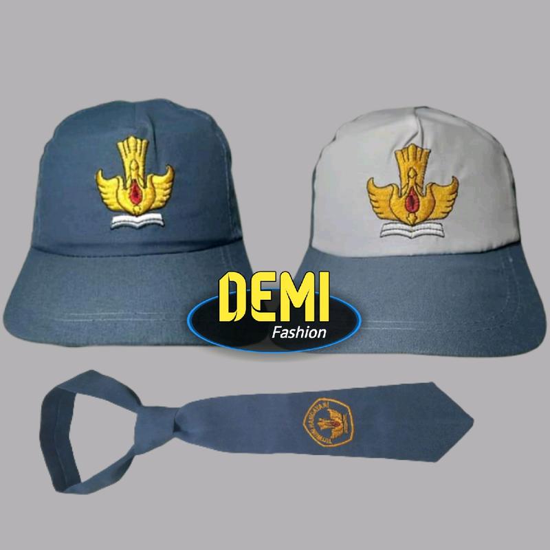 TOPI Seragam dan DASI SEKOLAH SMA atau SMK Abu Putih Sabuk Aksesoris ...