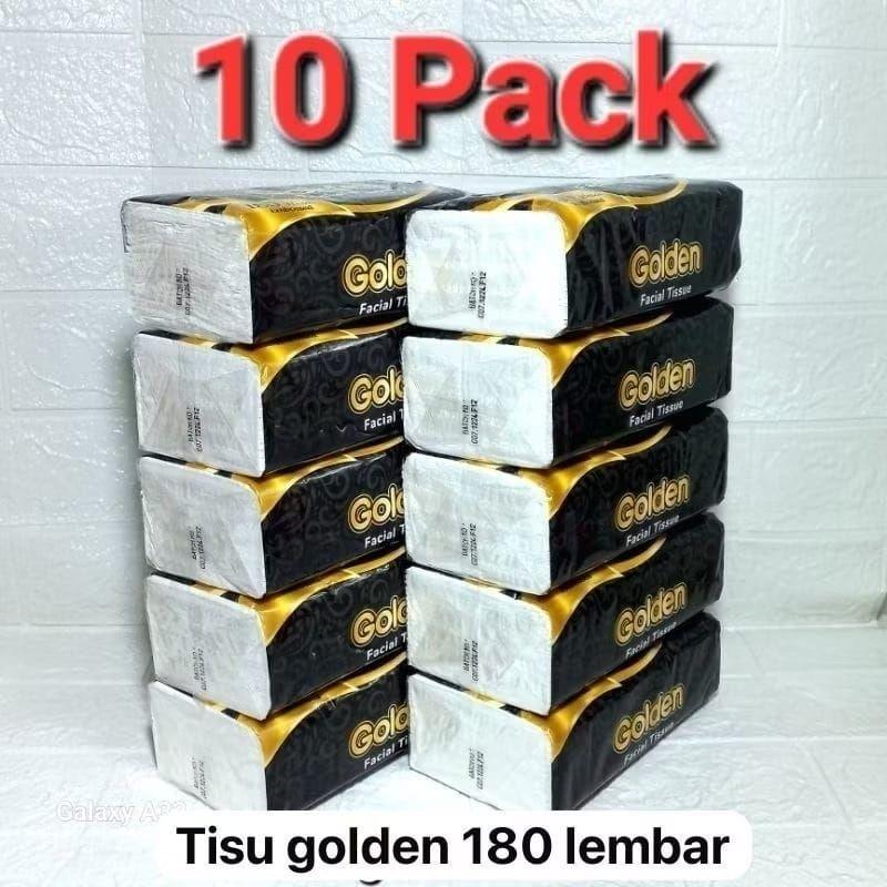 Tisu Golden 10 Pack Promo tissue facial 180 helai 2 ply - Shop | Tokopedia