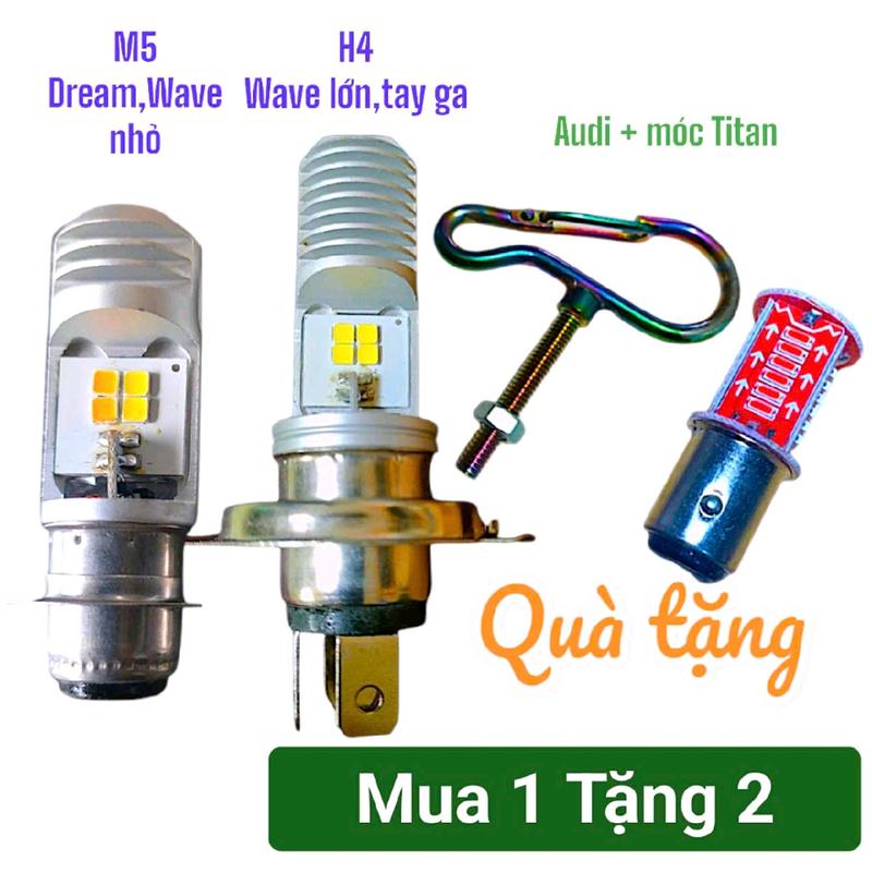 Bóng Đèn Pha Led 12W Chân M5 H4 Cos Pha Đủ Lắp Xe Dream Wave - TikTok ...