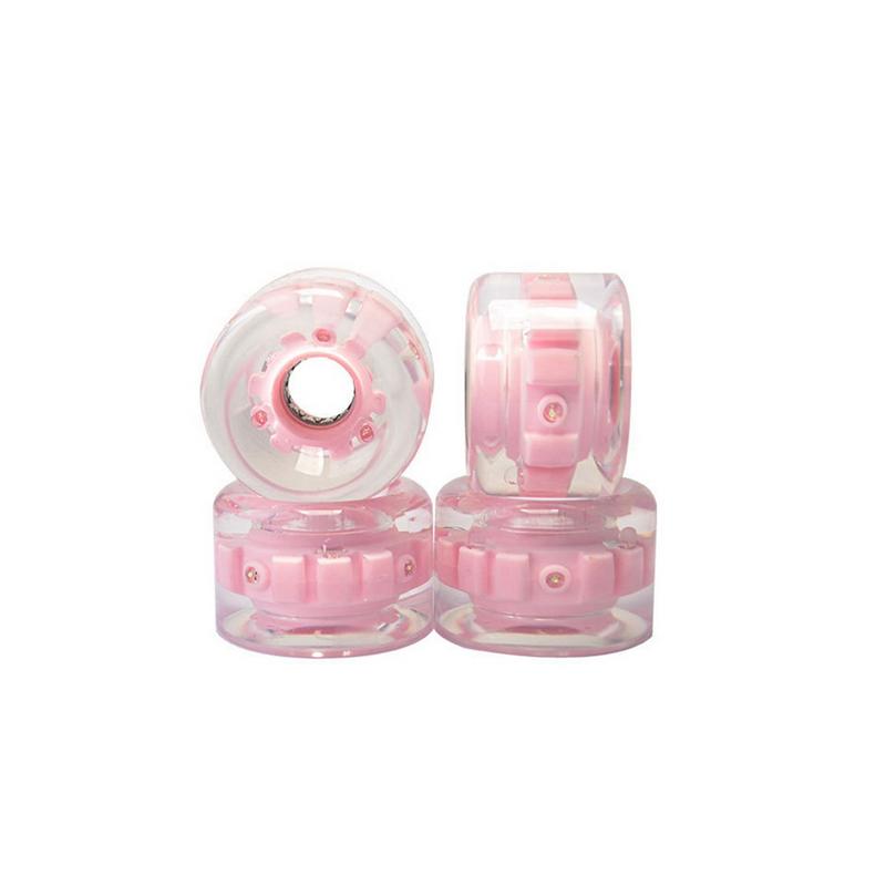 4Pcs Land Surfboard 6 Lights Luminous Wheel,Glitter PU Wheels for ...