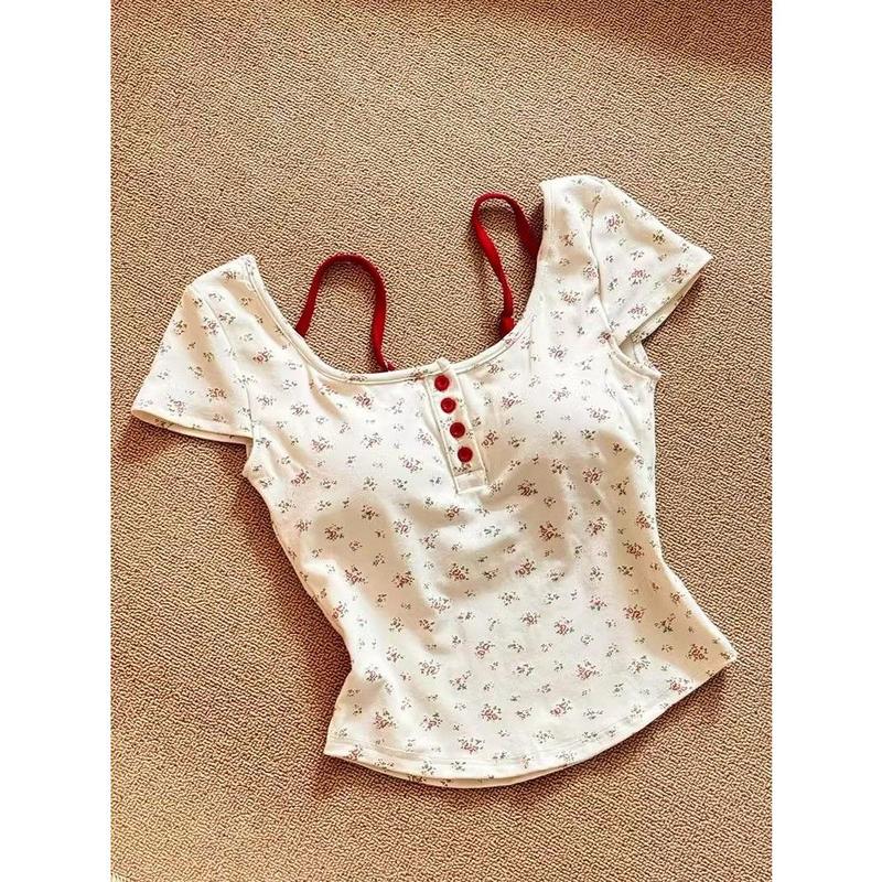 Blaus untuk Wanita, Gaya Perniagaan, Rekaan Bunga Kecil, Baju-T ...