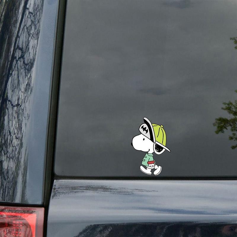 Snoopy cartoon personality creative car stickers, electric scratch ...