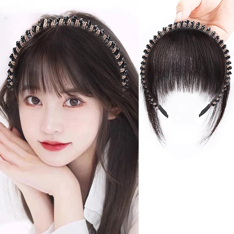 1PC Synthetic Topper Hairpiece False Bang Clip-In Bangs Extension ...