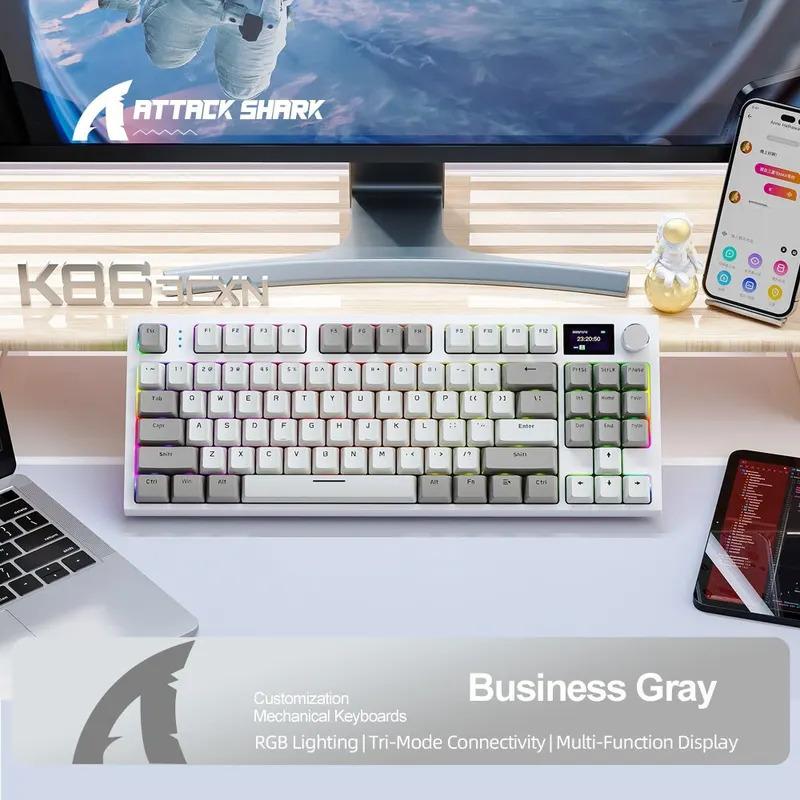 K86 Wireless Hot-Swappable Mechanical Keyboard Bluetooth/2.4g With ...