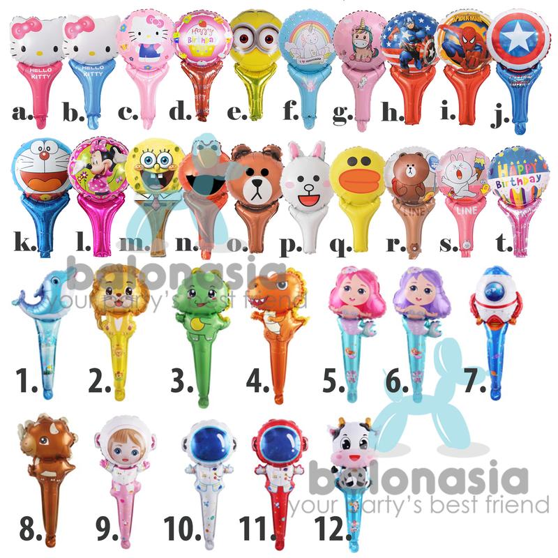 Balonasia Balon Pentung Karakter / Hand Stick Balloon - Shop | Tokopedia