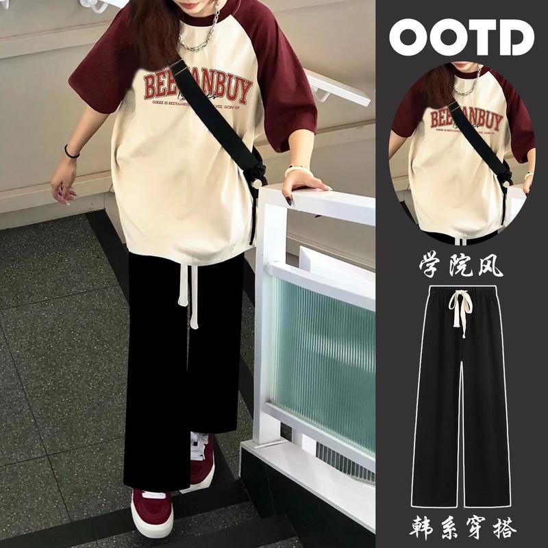 Sut Pakaian Baru untuk Kanak-kanak Perempuan, Gaya Amerika, Baju-T ...