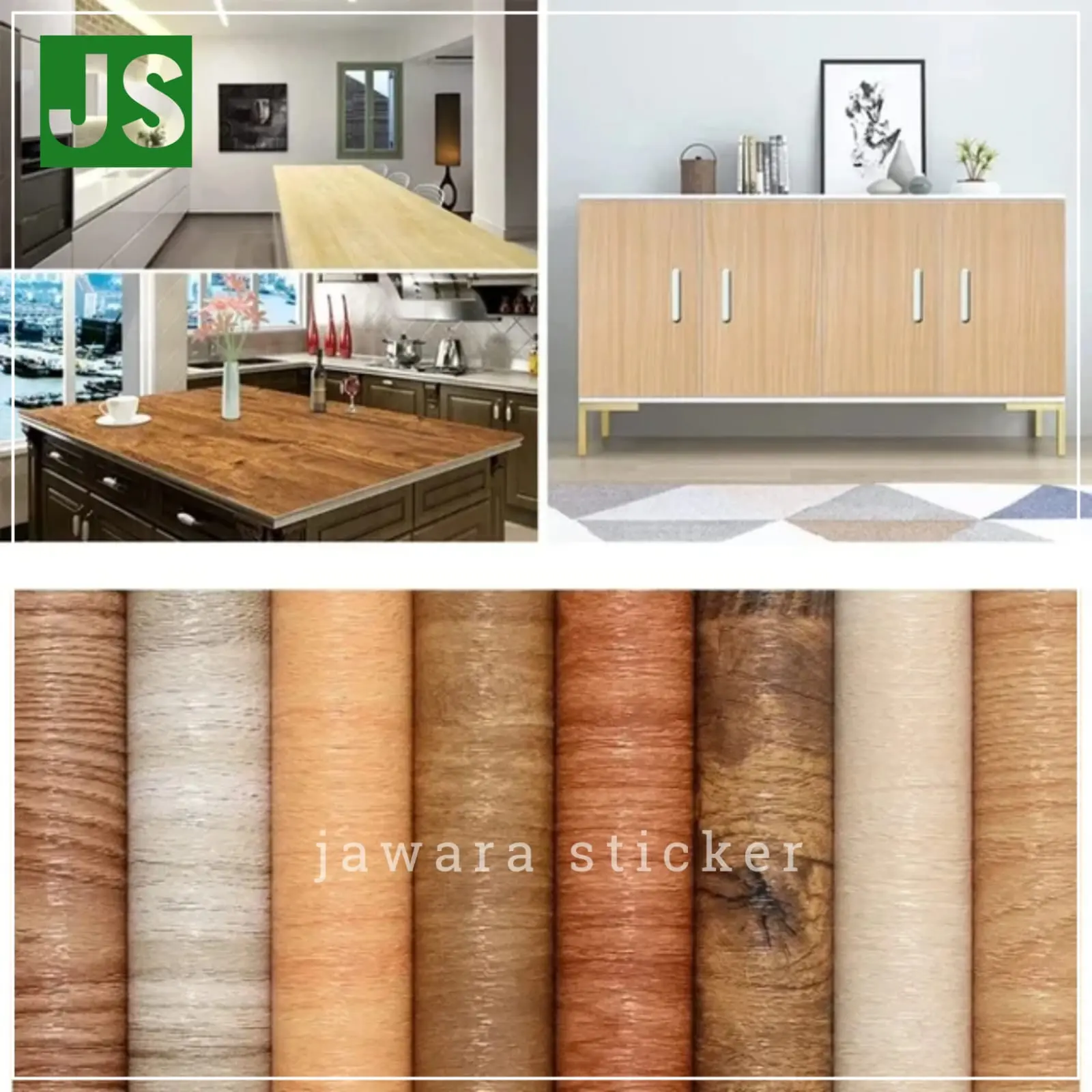 Sticker Deco Sheet PVC Pelapis meja Furniture HPL Kayu Triplek Tahan ...