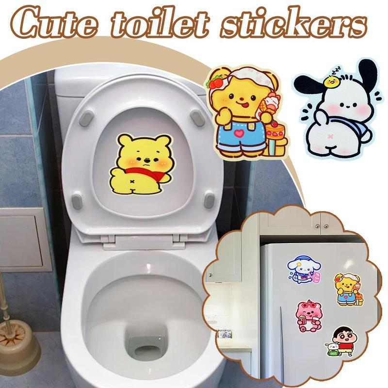 New Cartoon Self-adhesive Toilet Deodorant Stickers Daily Versatile ...