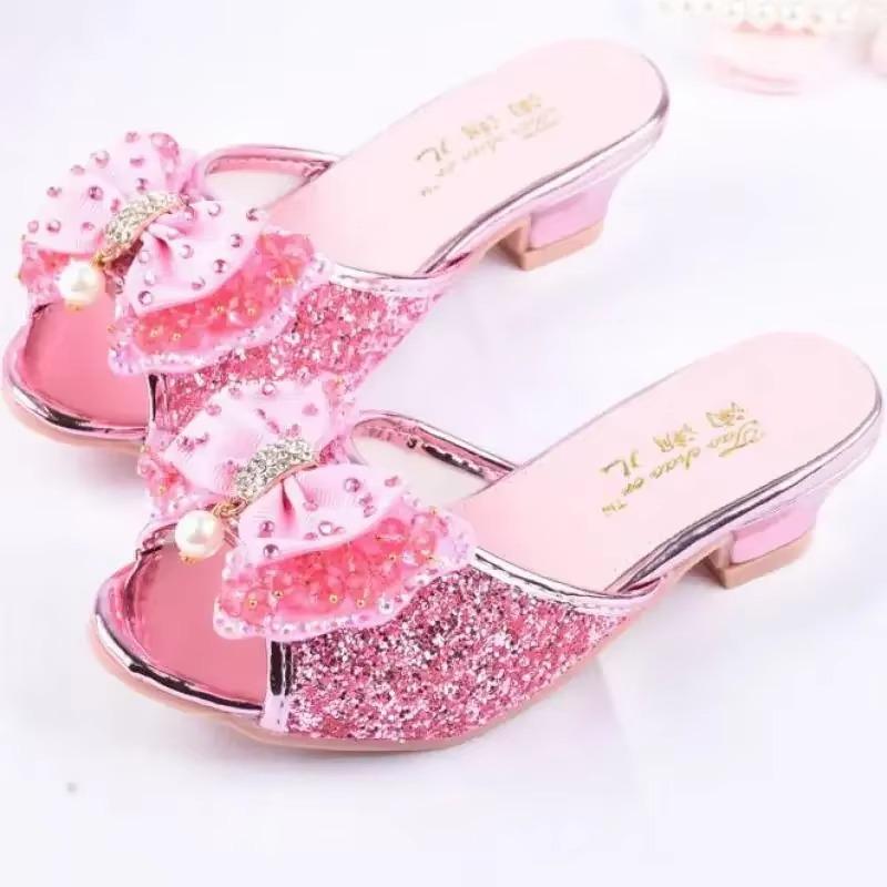 Girls Summer Sandals Slipper Sequined Princesse Children Hig - TikTok ...