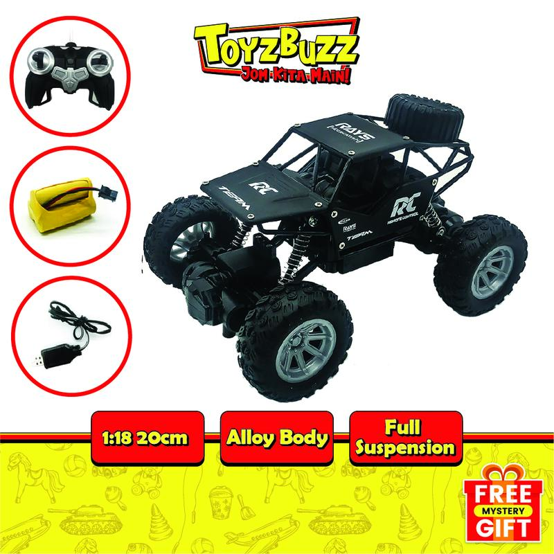 Toyz Buzz 1:18 alloy body full suspension rc monster truck kereta ...
