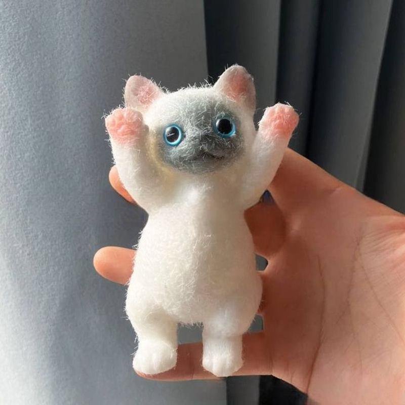 Funny Slow Rebound Cat Doll Squeeze Toy Animal Colorful Simulation ...