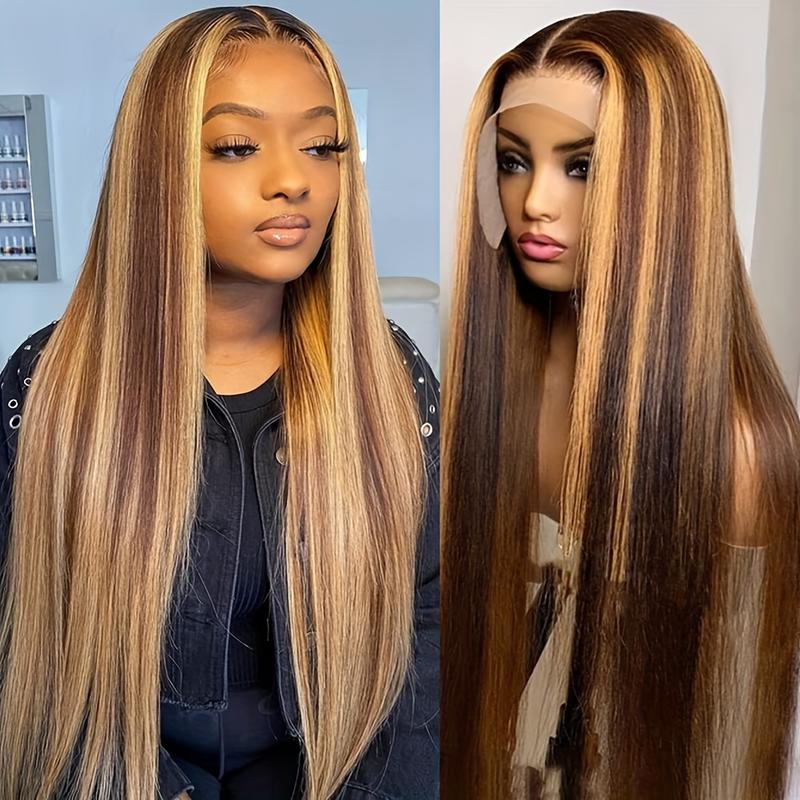 200% Density Ry Queen Elegant Ombre Brown & Honey Blonde Highlighted ...