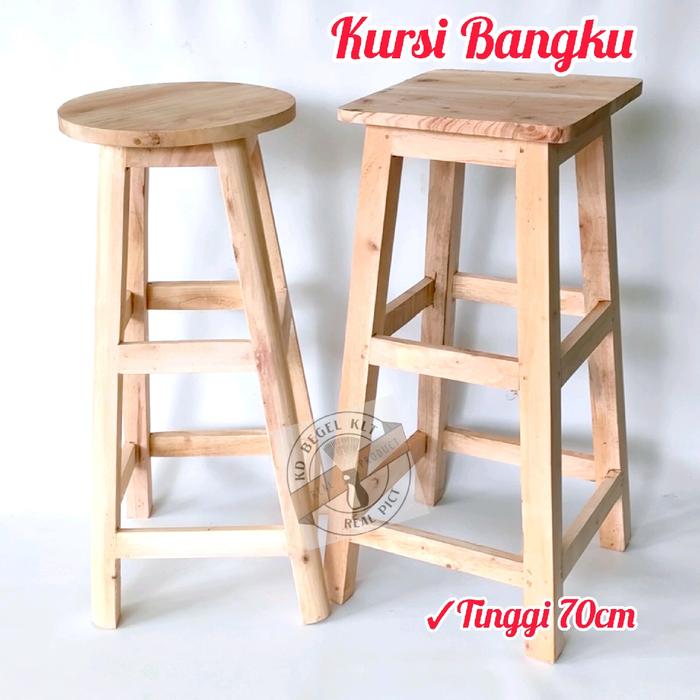 Promo kursi jongkok | kursi bangku kayu Furniture Minimalis - TOP BULAT ...