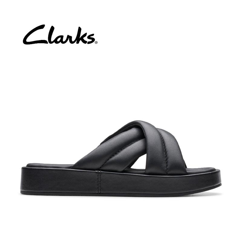 Clarks Womens Alda Glide - Black Leather Kasut Perempuan - TikTok Shop ...
