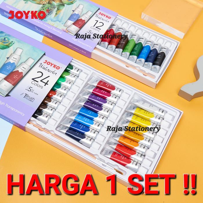 Jual Joyko Watercolour SET Cat Air Joyko Lukis Watercolor 12 24 Warna ...