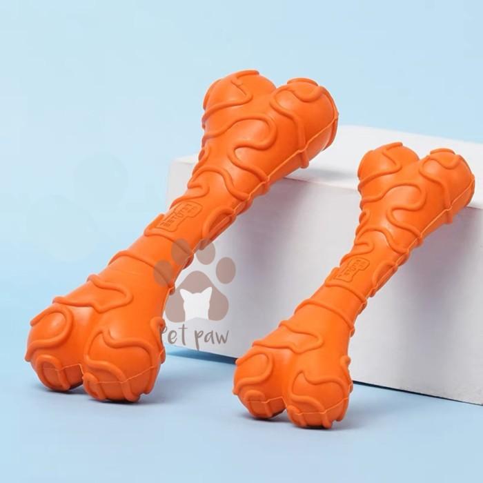 Mainan Gigitan Tulang Anjing Elastic Mollar Bone Rubber Toothbrush ...
