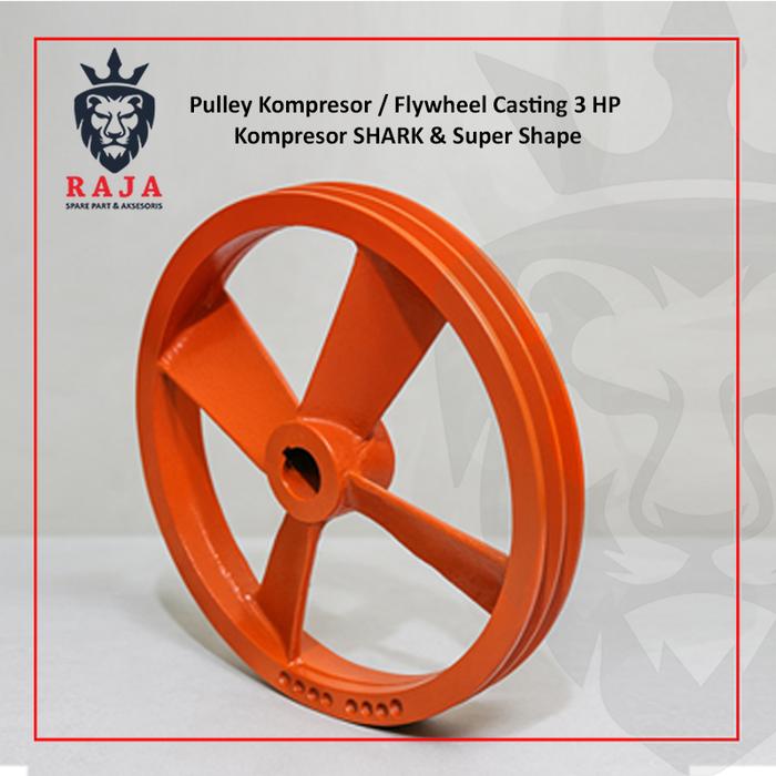 Jual Pulley Kompresor / Flywheel Casting 3 HP – Kompresor SHARK & Super ...