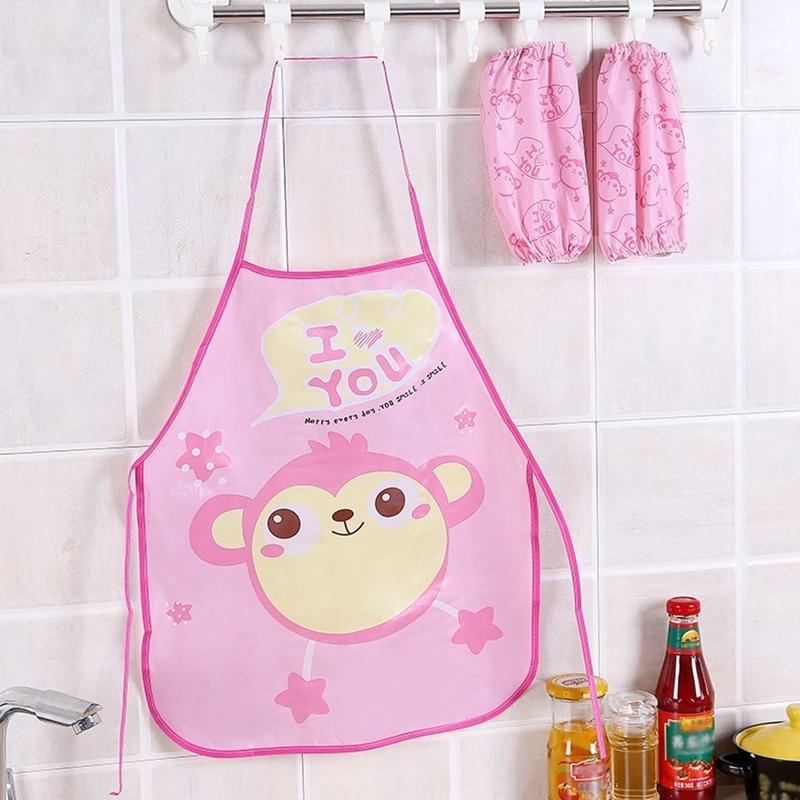 Apron Kanak-kanak, Fesyen DIY, Kalis Air, Apron Lukisan Kartun ...