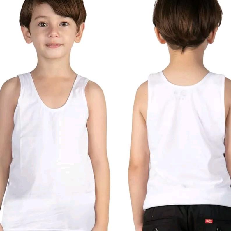 PLAIN SCHOOL WHITE SANDO FOR KIDS Cotton - TikTok Shop Philippines