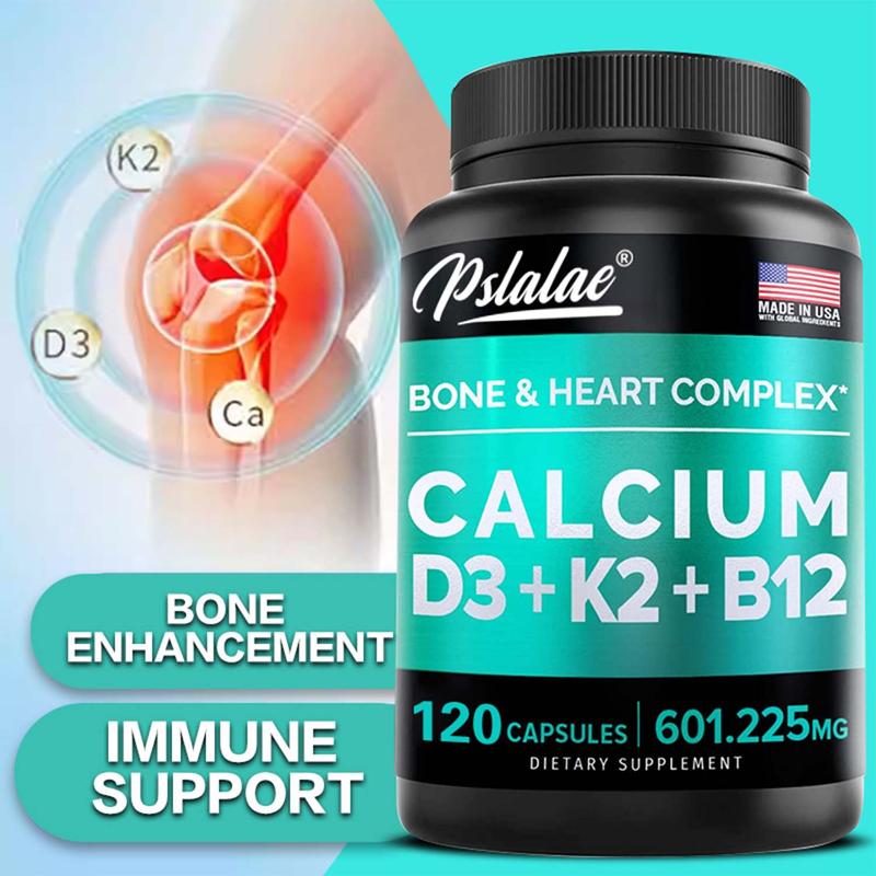 Pslalae 4-in-1 Calcium 600 mg with Vitamin D3 K2 B12 - 120 Capsules - TikTok Shop
