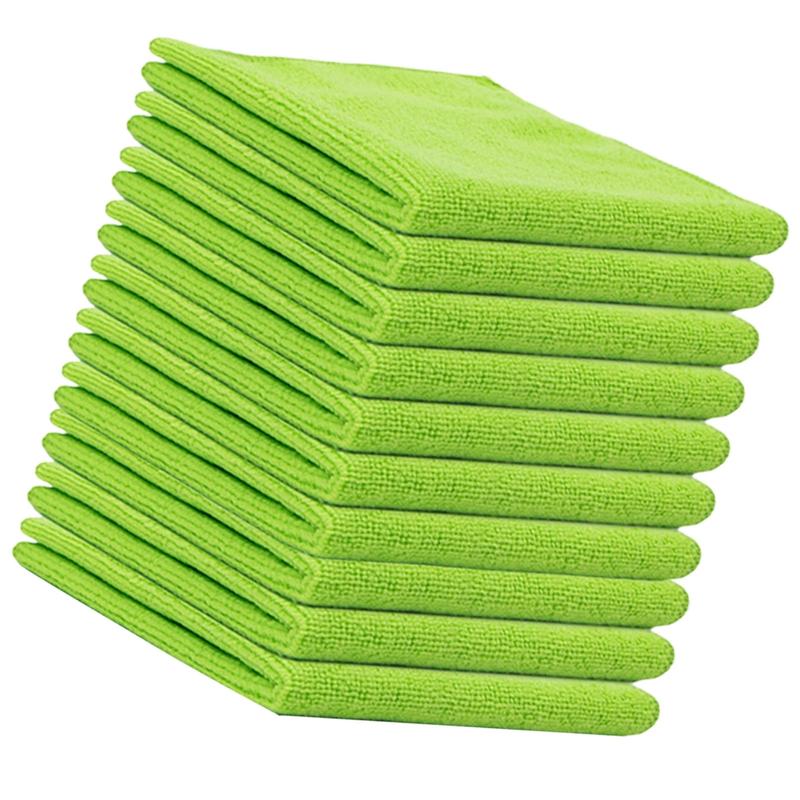 Microfiber Dust Cloths for Polishing and Scrubbing, 10Pieces,Cleaning ...