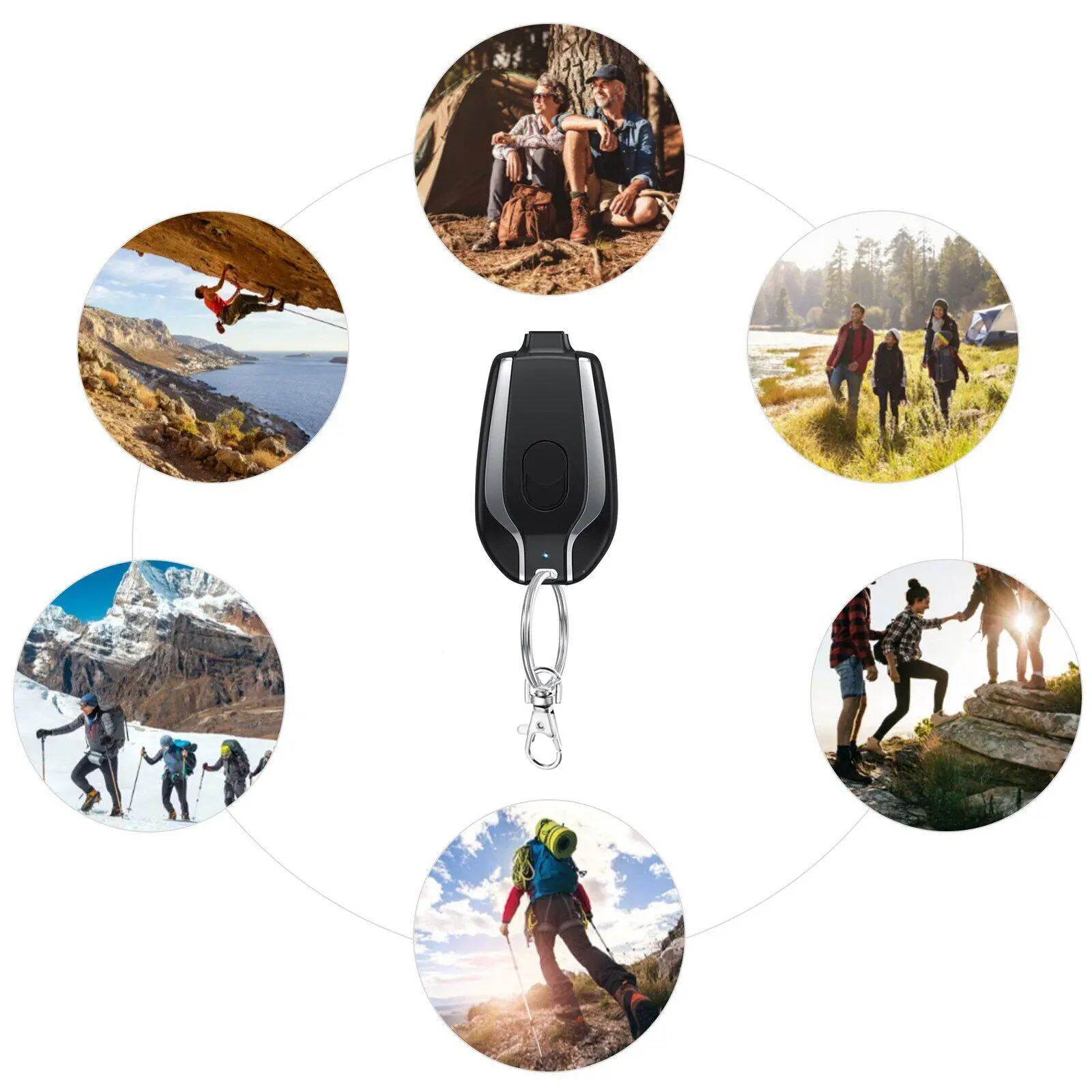 Christmas Gift Xmas New Year Gift, Portable Keychain Design USB Power ...