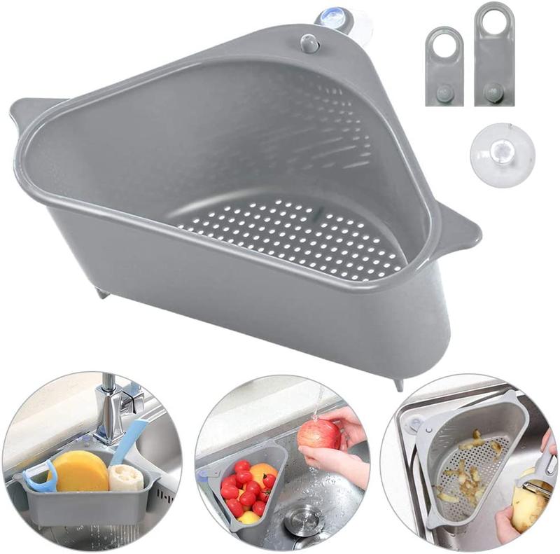 ELI HOME Multi-purpose Corner Sink Strainer Triangle Storage - TikTok ...