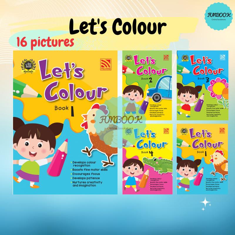 [FUNBOOK] Let's Colour Children Colouring Book preschool buk - TikTok ...