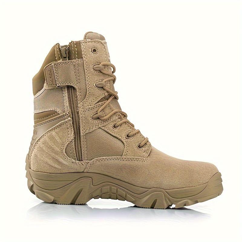 Tactical High-Top Boots - Desert Tan, Breathable & Durable Outdoor ...