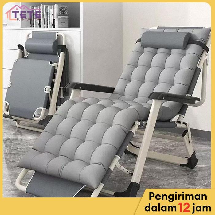 Promo JIJI- Lounge Chair Folding Chair Outdoor Leisure Chair High ...