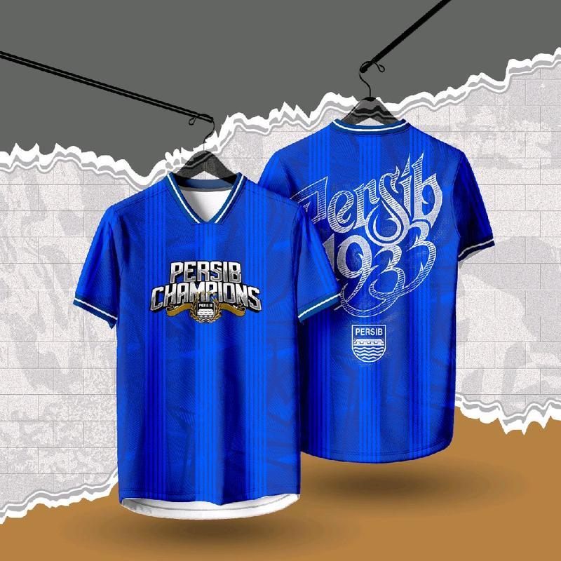 Baju Sukan Disesuaikan, BAJU CHAMPIONS PERSIB 1933, dengan Percetakan ...