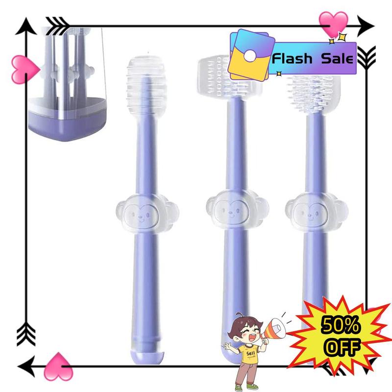 3pcs Safe Silicone Teething Newborn Toothbrushes Infant Mout - TikTok ...