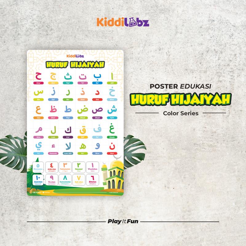 Poster Huruf Hijaiyah Color Series - Shop | Tokopedia