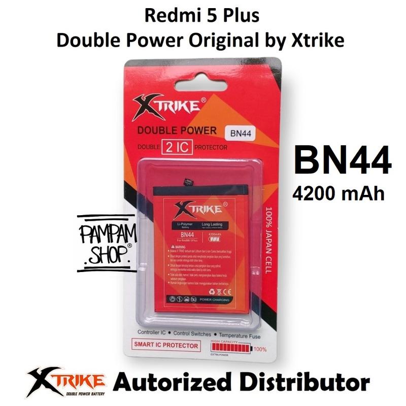 XTRIKE Baterai Double Power BN44 Compatible For Xiao Redmi 5 Plus 5 ...