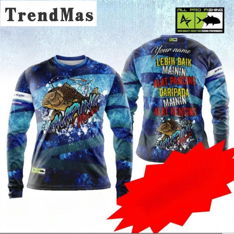 Baju T Memancing, Lengan Panjang, Jersi Memancing, Pemejalwapan ...