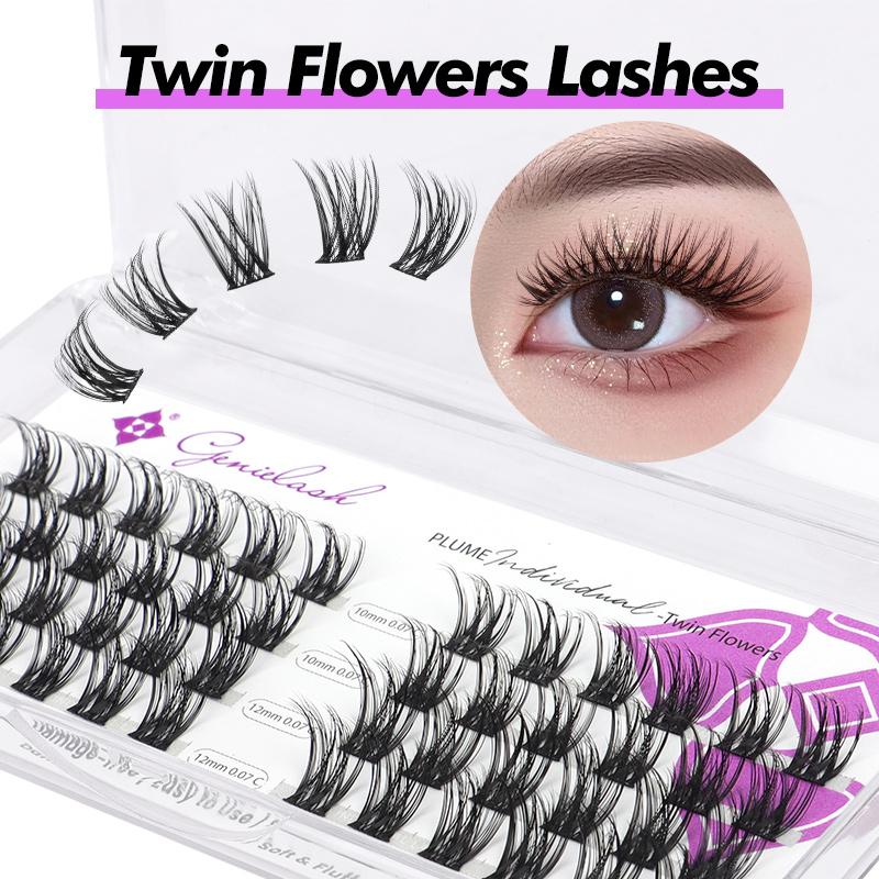 [NEW]Genielash 48 Clusters Twin Flowers Cluster Lashes Hair Extensions ...