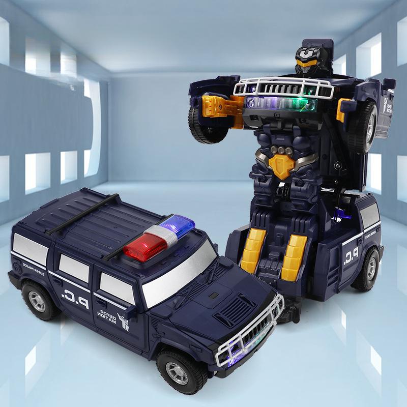 Transformer Car Model Cool Sound And Light Children's Toy Electric ...