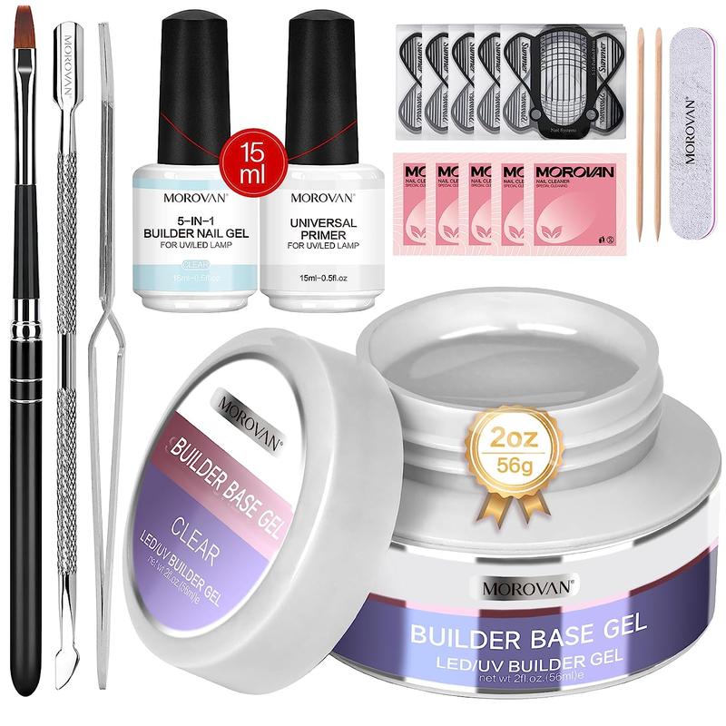 2oz Gel Nail Builder Clear Hard Gel With 5 in 1 Builder Gel In - TikTok ...