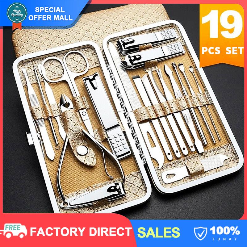 【Premium】Japanese Original Manicure 19pcs Set with Box Stainless ...