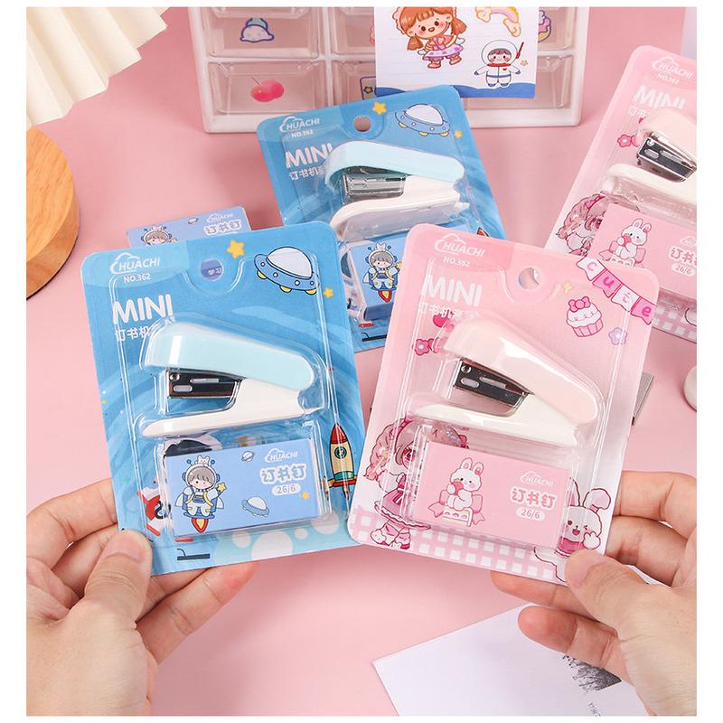 SHINSDAY Stapler Mini Set Refill Cekrekan Lucu Staples Perlengkapan ...